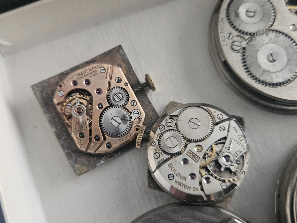 Lot of Vintage Watch Movements For Parts Or Repair Estate Found | eBay