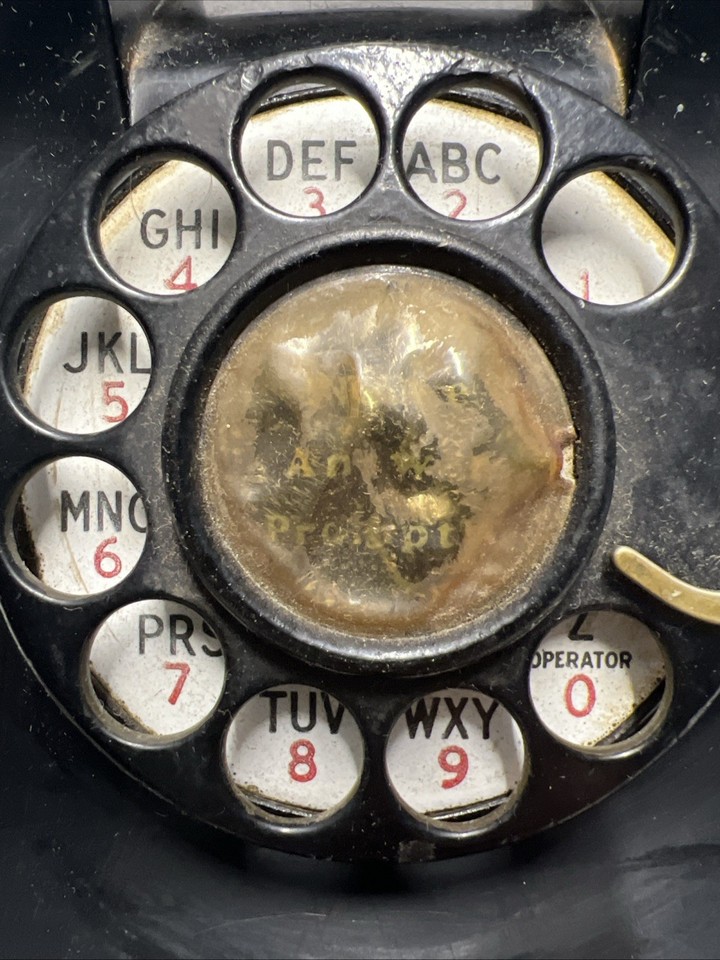 VTG Bell Systems Model 302 Black Bakelite Rotary Dial Telephone Western ...