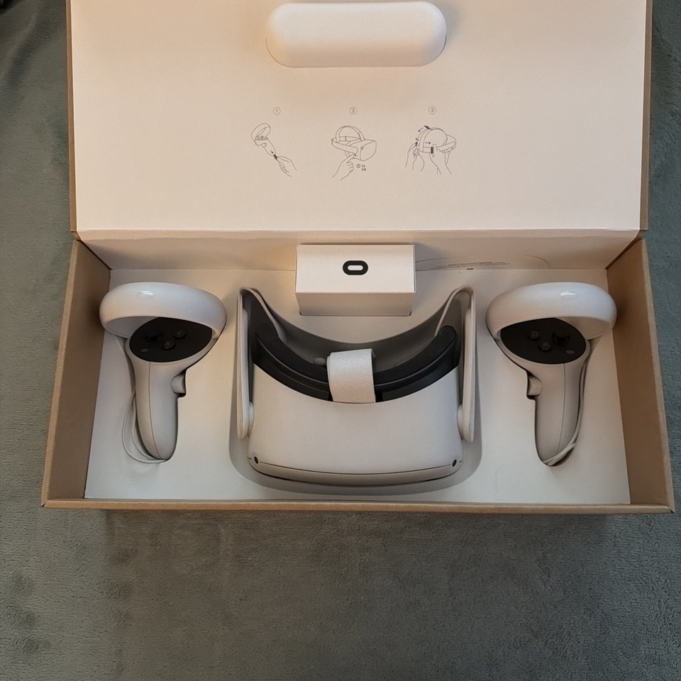 Oculus Quest 2 Virtual Reality Headset 256GB White, Both Controllers | eBay