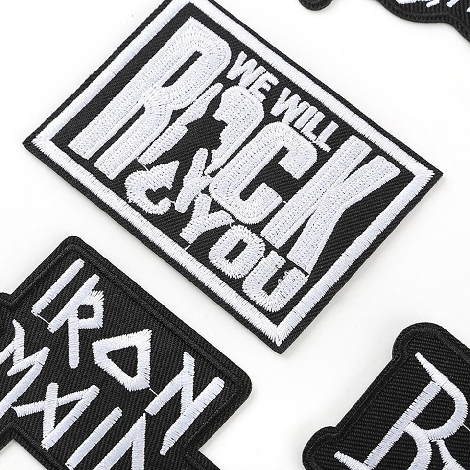 14Pcs Band Rock Punk Music Patches Iron On Embroidery Badges Clothes ...