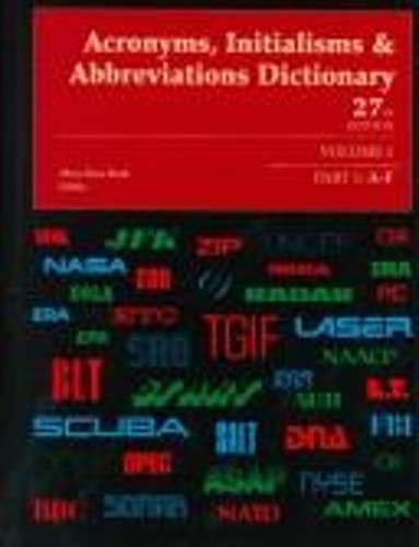 Acronyms, Initialisms and Abbreviations Dictionary : A Guide to A | eBay
