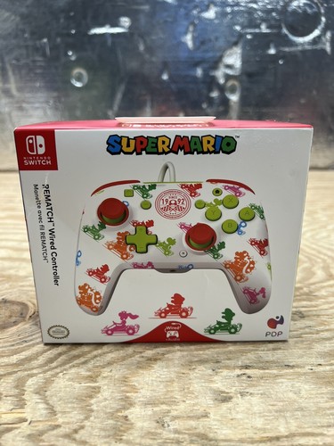 Nintendo Switch PDP Super Mario Rematch Wired Controller Mario Kart ...