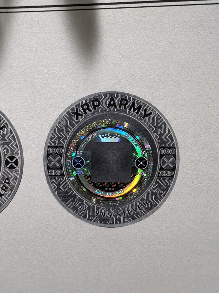 XRP Army Coin Blue Signed COA Only 500 Made 1 Oz Silver .999 loaded ...