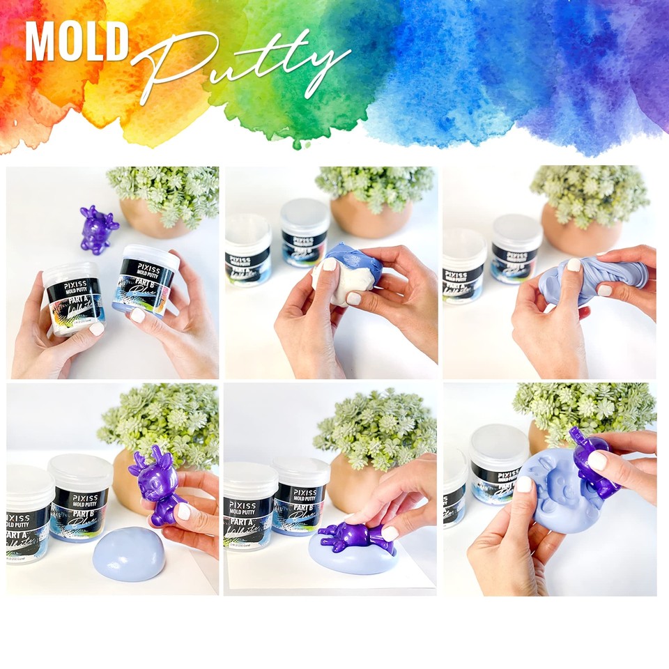 Mold Putty Silicone Mold Making Kit Super Easy 1:1 Mix Mold Putty 3/4 ...