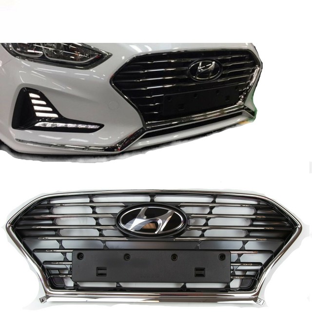 FRONT BUMPER RADIATOR GRILLE CENTER FOR HYUNDAI SONATA 2018 2019 WITH ...