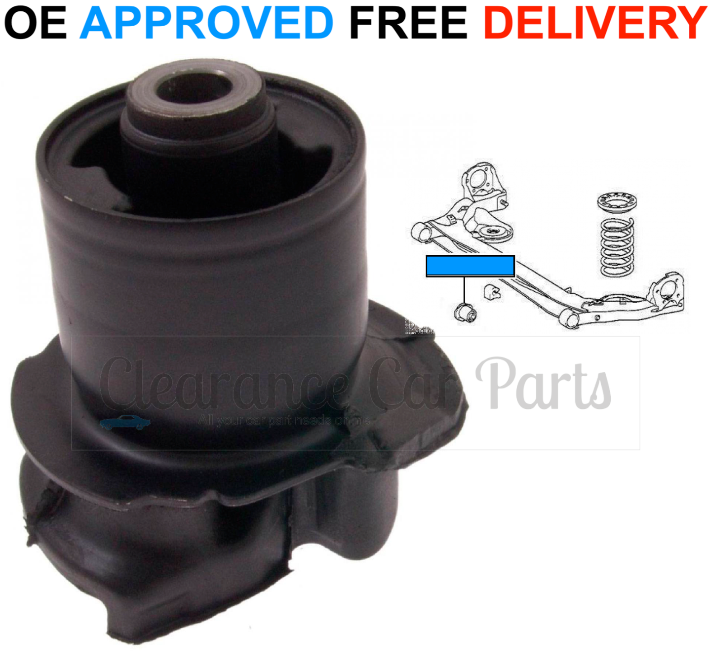 FOR TOYOTA ALPHARD ESTIMA REAR TRAILING ARM CROSSMEMBER SUBFRAME BUSH ...