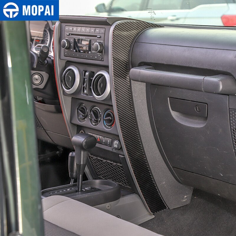 Center Console Panel & Copilot Handle Decor Stickers For Jeep Wrangler ...