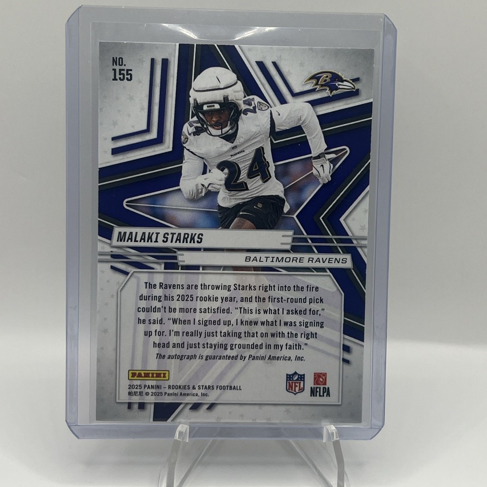 2025 NFL Panini Rookies & Stars Malaki Starks SIGNATURES Rookie Auto ...