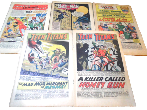 SILVER AGE COVERLESS DC COMICS BOOKS LOT TEEN TITANS JUSTICE LEAGUE ...