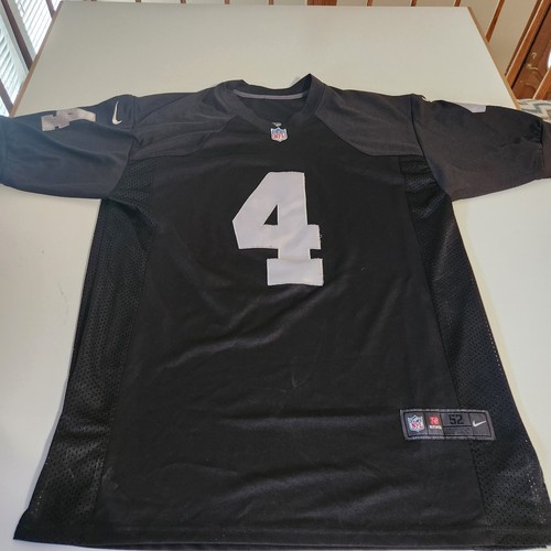 LAS VEGAS RAIDERS DEREK CARR #4 JERSEY Size 52 XXL | eBay