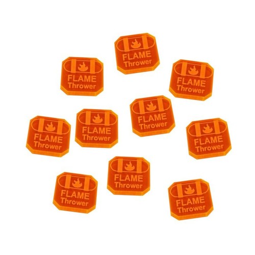 Litko Gaslands Token Gaslands Flame Thrower Ammo Tokens - Translucent ...