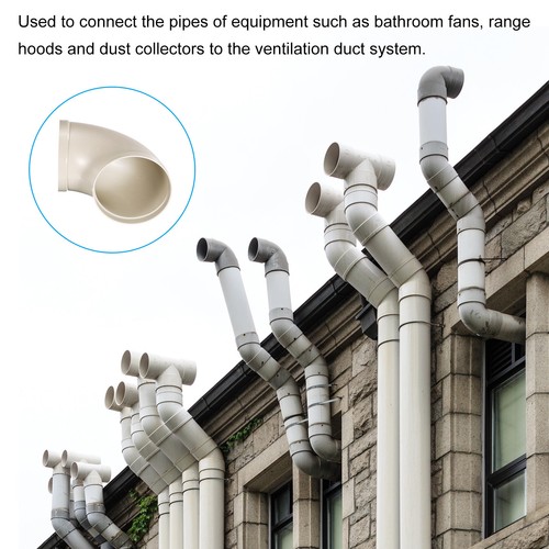 Vent Systems Duct Pipe Connector 90 Degree Elbow 8" ID Ventilation ...