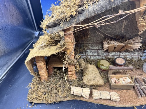 Special Times Vintage Lighted Wood Creche & Accessory Set Nativity W ...