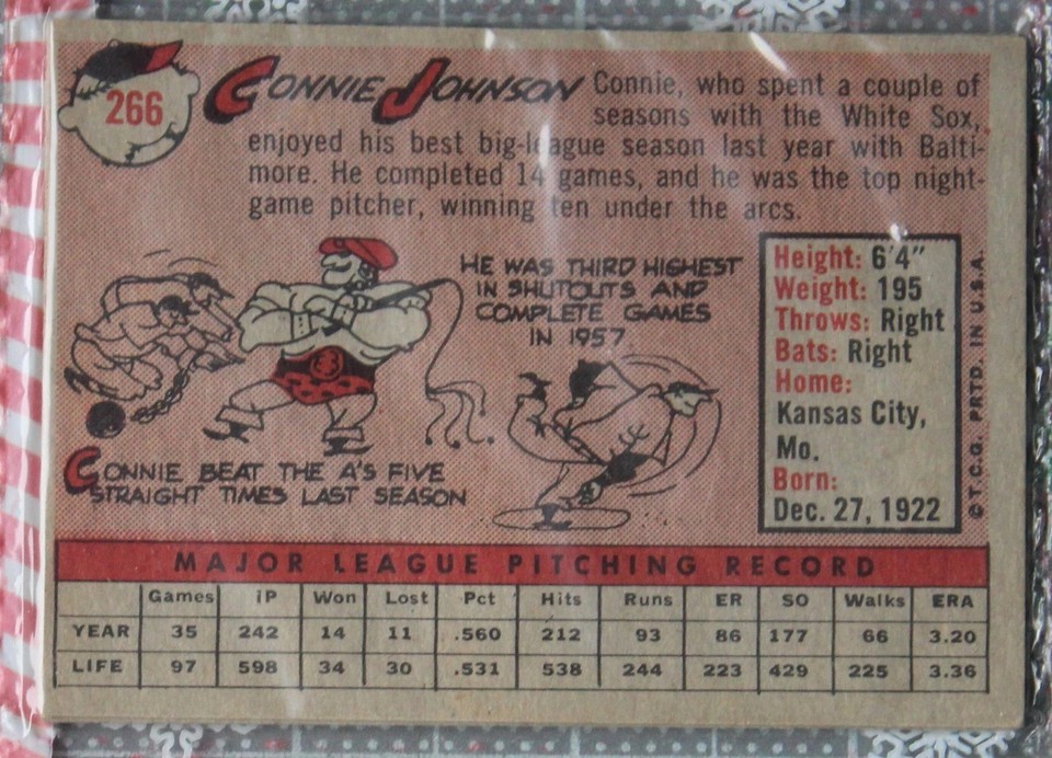 Authentic Original 1958 Topps Christmas Rack Pack Baseball w/ Duke ...