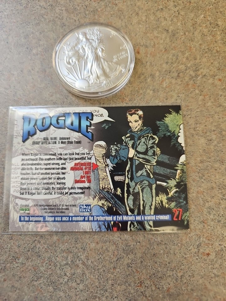 ROGUE - 1993 SKYBOX MARVEL MASTERPIECES - BASE CARD # 27 | eBay
