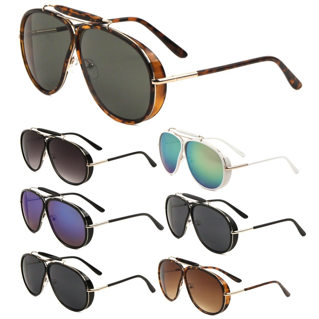 OVERSIZED SPORT PILOT AVIATOR SUNGLASSES RETRO DESIGNER FASHION CLASSIC ...