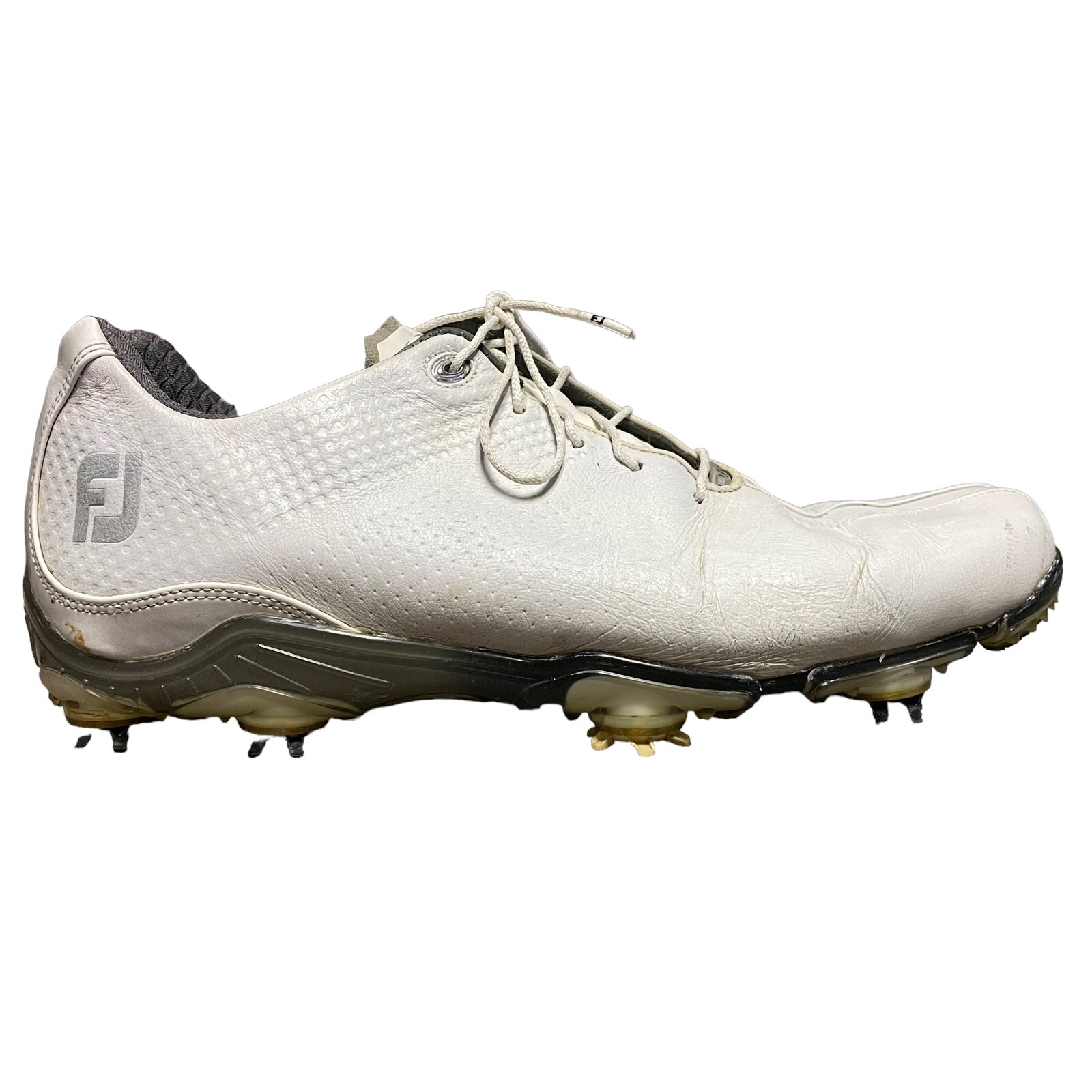 Footjoy FJ DNA White Leather Softspike Golf Cleat Shoes Mens Size 10.5 ...