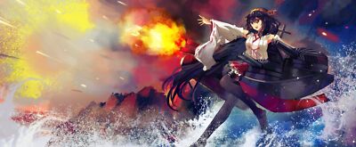 Anime kantai collection haruna girls fantasy art women Play Gaming Mat ...