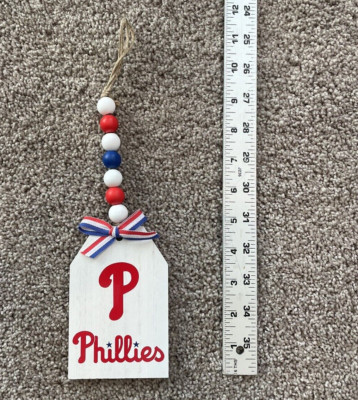 PHILADELPHIA PHILLIES WOOD DOOR HANDLE DECORATIVE DECOR TAG CUSTOM ...
