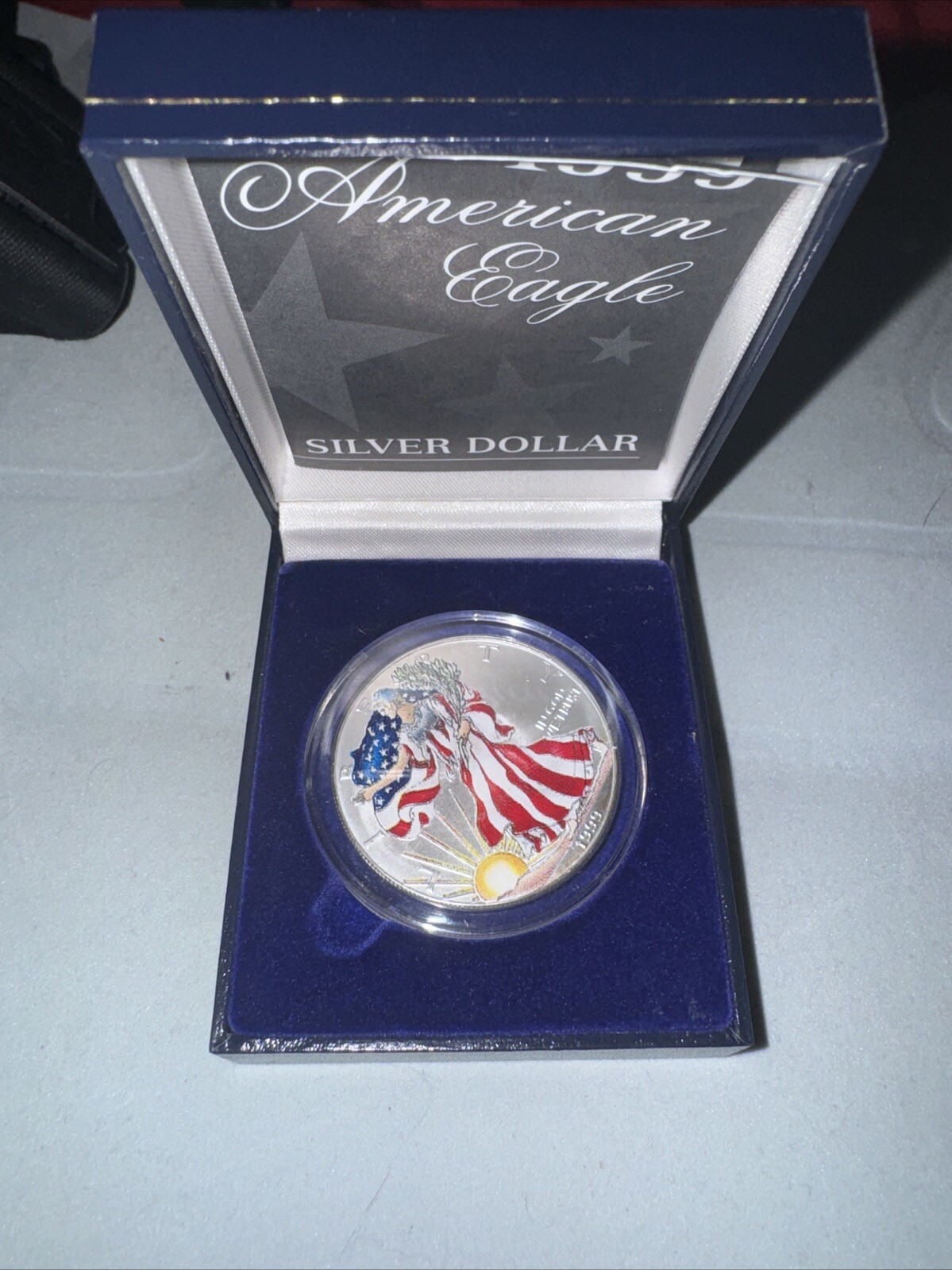 1999 Colorized American Silver Eagle 1 oz Coin w/Box & COA 2296 | eBay
