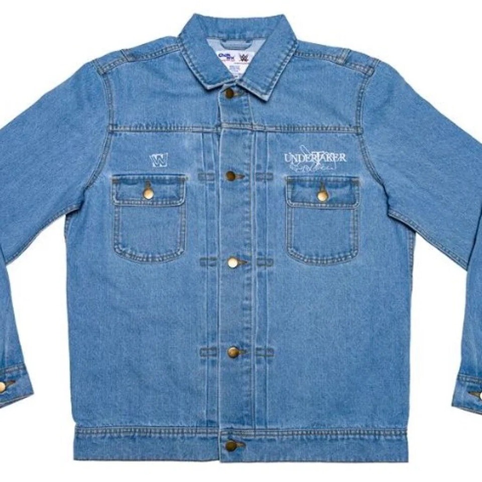 *SOLD OUT* NWT HOF The Undertaker Denim Jean Jacket WWE WWF Size M ...