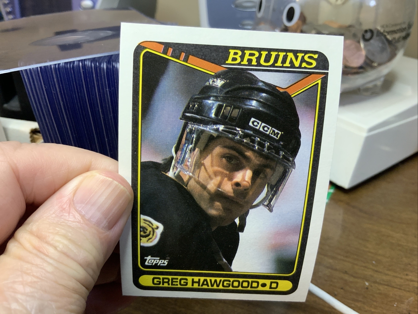 1990-91 Topps Hockey Card Greg Hawgood Boston Bruins #236 | eBay