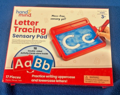 Hand2mind Letter Tracing Sensory Gel Pad with Stylus 16 Double Sided ...