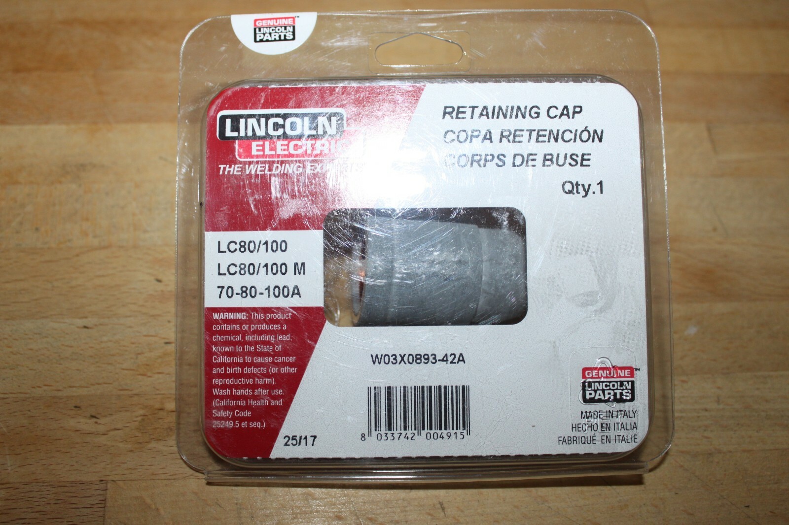 W03X0893-42A Retaining Cap for LC100 Torch Lincoln Electric | eBay