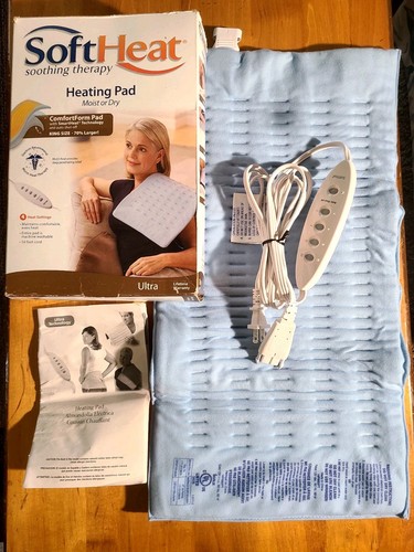 Kaz Soft Heat Ultra Heating Pad Moist To Dry King Size 12"x24"Model ...