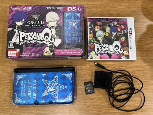 Nintendo 3DS XL LL Persona Q Blue Shadow of Labyrinth Velvet Edition ...