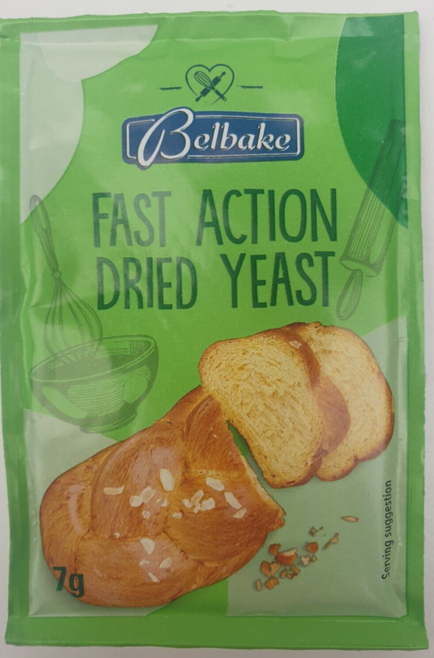 Dried Yeast Fast Action 18 Sachets 7g Vegan Vegetarians Bread Baking ...