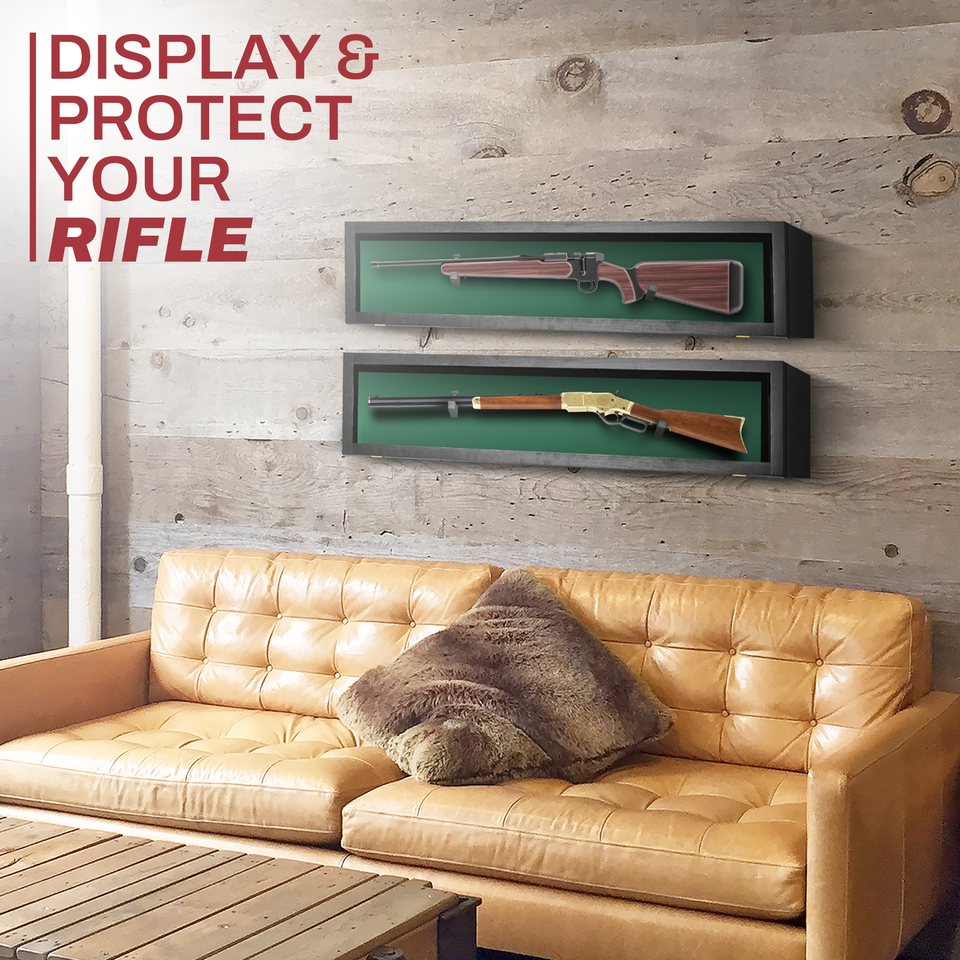 Rifle Display Case - Lockable Case - basswood Case - 100% UV protection ...