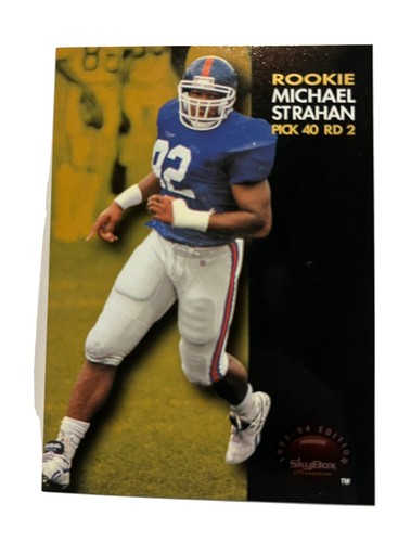 1993 Skybox Premium #144 Michael Strahan Rookie Card Rc New York Giants ...