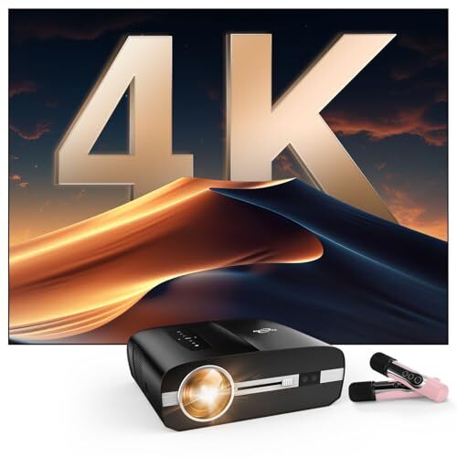 Ultra HD 4K Projector with WiFi Bluetooth Apps, LED Smart TV Projectors ...