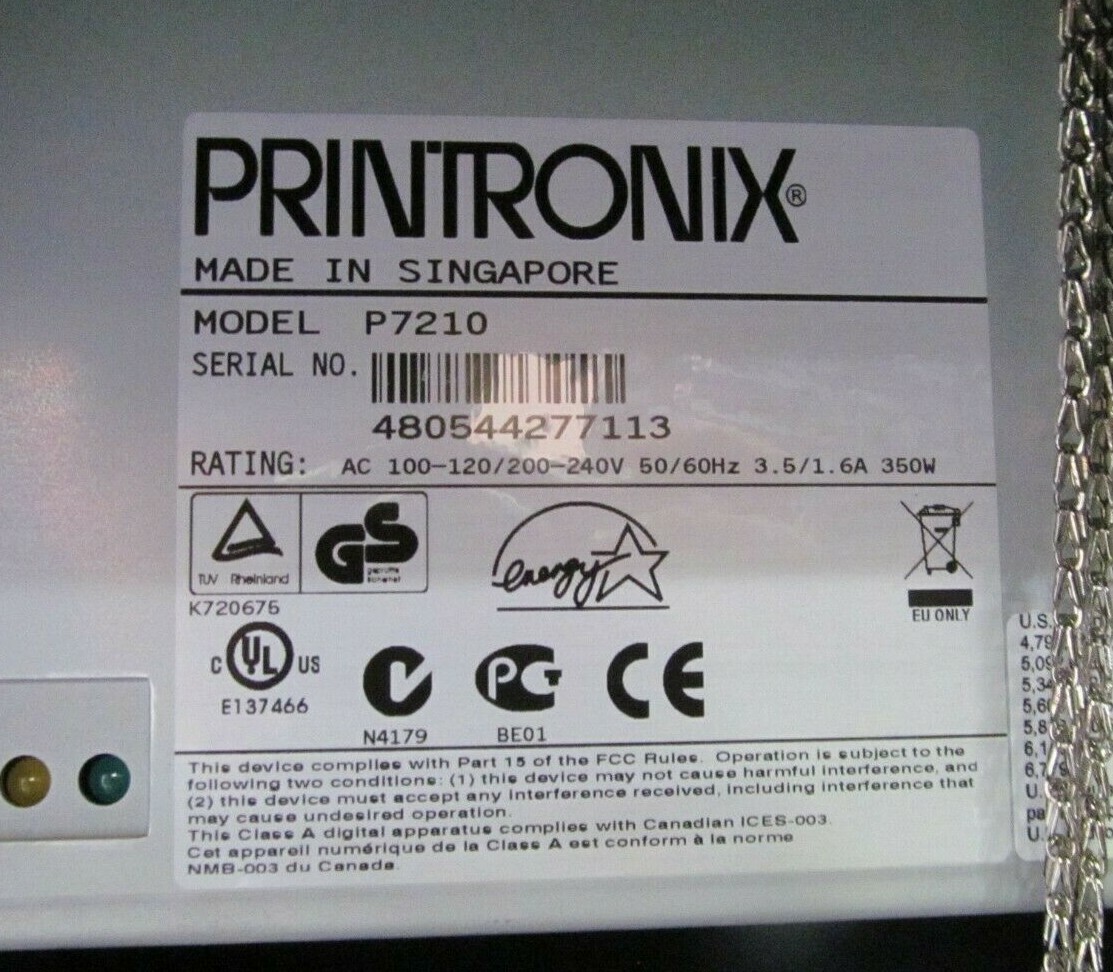 Printronix PSA3 P7210 Cabinet Cartridge Line Matrix Printer | eBay