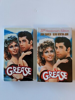 Grease & Grease 20th Anniversary (Lot of 2 VHS) MUSICAL SCRIPT SONG CD ...