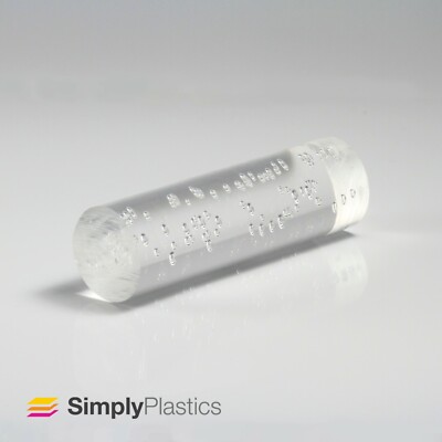 Bubble Effect Clear Extruded Acrylic Plastic Perspex Rod / Various ...