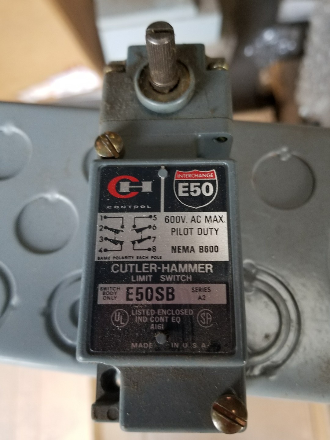 Cutler Hammer E50BR1 Spring Return Side Rotary Lever Limit Switch | eBay