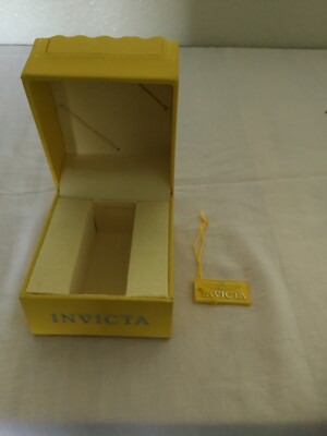 INVICTA Authentic Yellow Watch Box Storage Case Presentation Display ...
