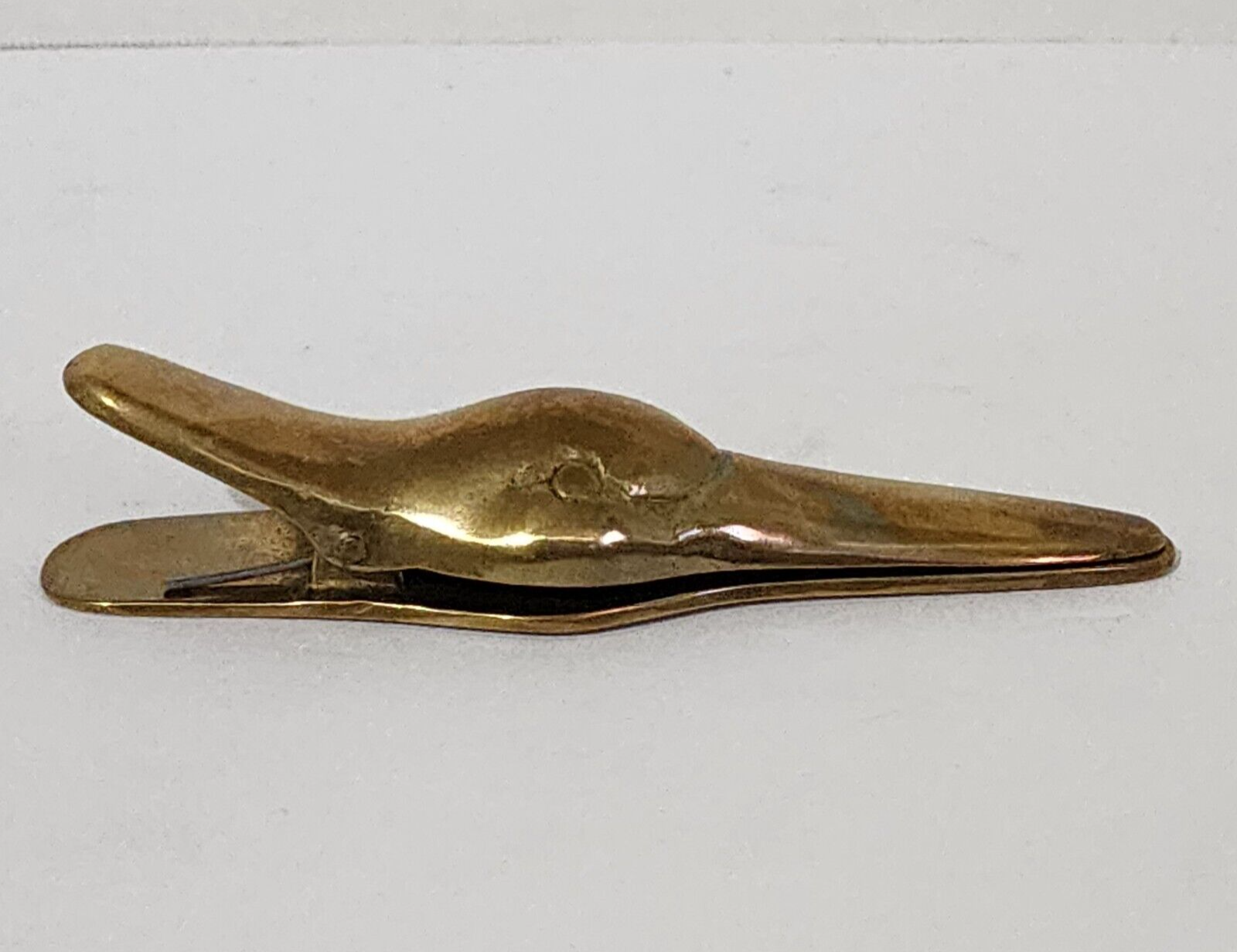 Vintage Brass Duck Paper Clip Paper Letter Weight Holder 5" Desk Decor ...
