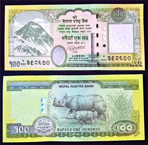 100 Nepal Rupee Bank Notes 2019 Mt. Everest, One Horned Rhino | eBay