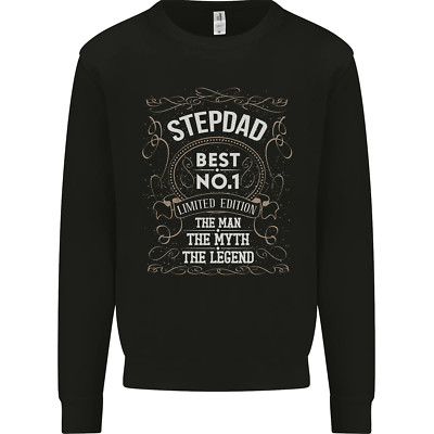 Fathers Day No 1 Stepdad Step Dad Funny Mens Sweatshirt Jumper | eBay ...