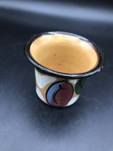 Vintage Glazed Colorful Pottery Olive Cup - Made in Italy | eBay