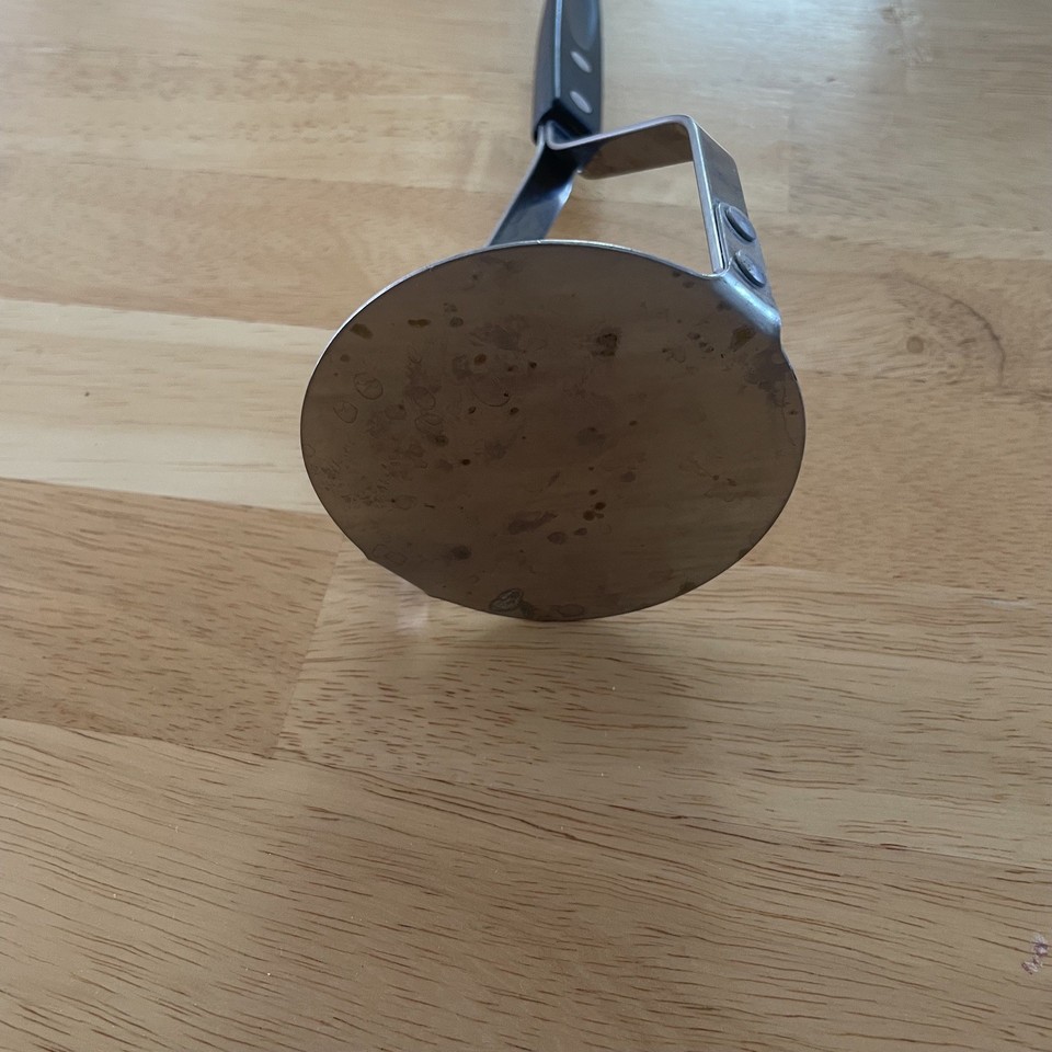 Vintage Potato Masher, Solid Stainless Steel Blade With Black Handle ...