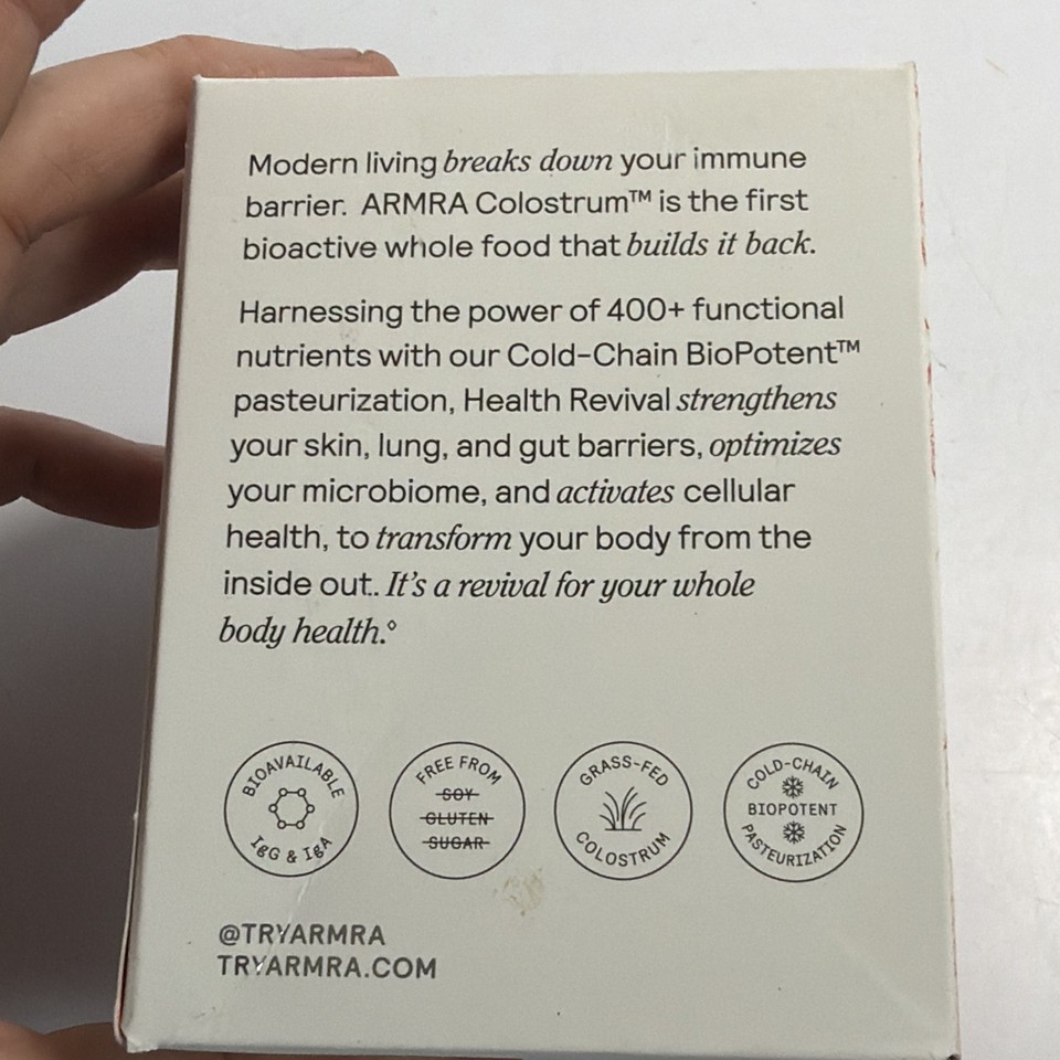 ARMRA Colostrum Immune Revival Vine Watermelon 30 Packets New 12/2026 ...