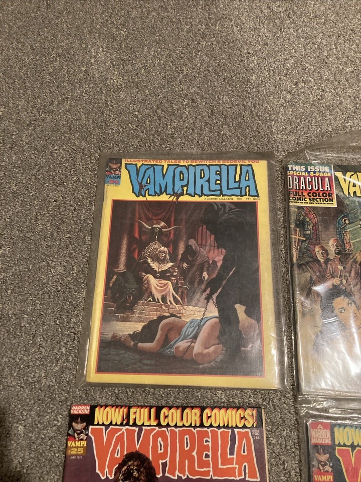 VAMPIRELLA Warren Comic Magazines Lot 20, 22, 24, 25, 26, 29 Readers | eBay