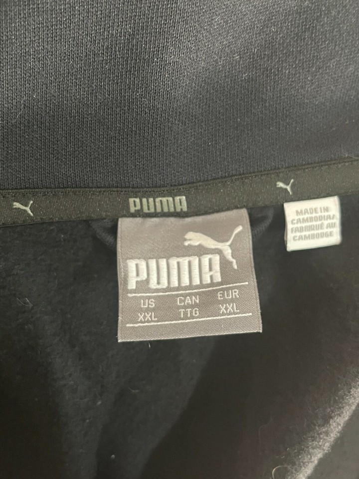 Puma Men’s Active Jacket Zipper Front Black Logo Size XXL | eBay