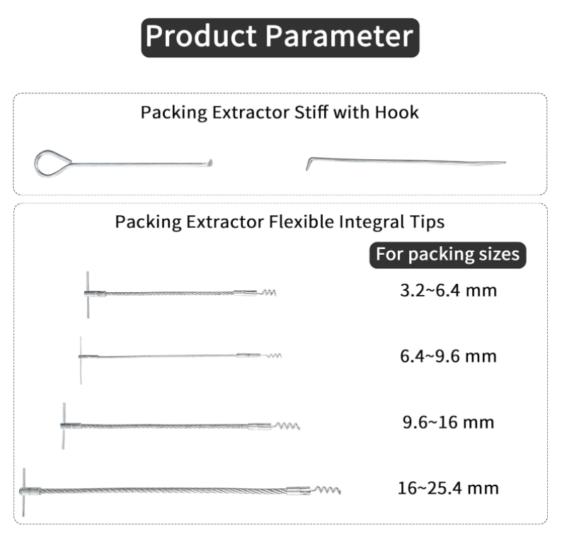 6pcs Packing Extractor Set Stainless Steel Packing Tool Set with ...