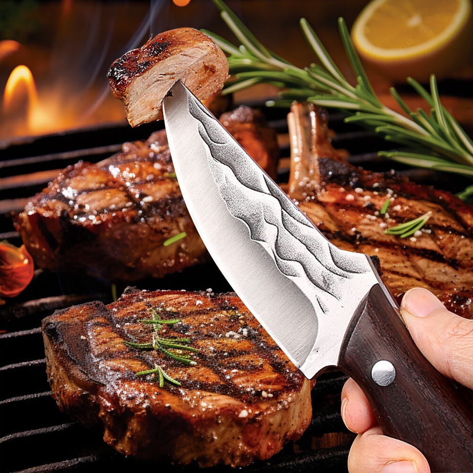 4.1" Chef Hunting Survival Knife Japan Kitchen Meat Cleaver Butcher ...