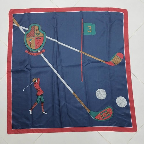 Golf Club Equipment Multicolor Driver Wedge Print Silk Scarf ...